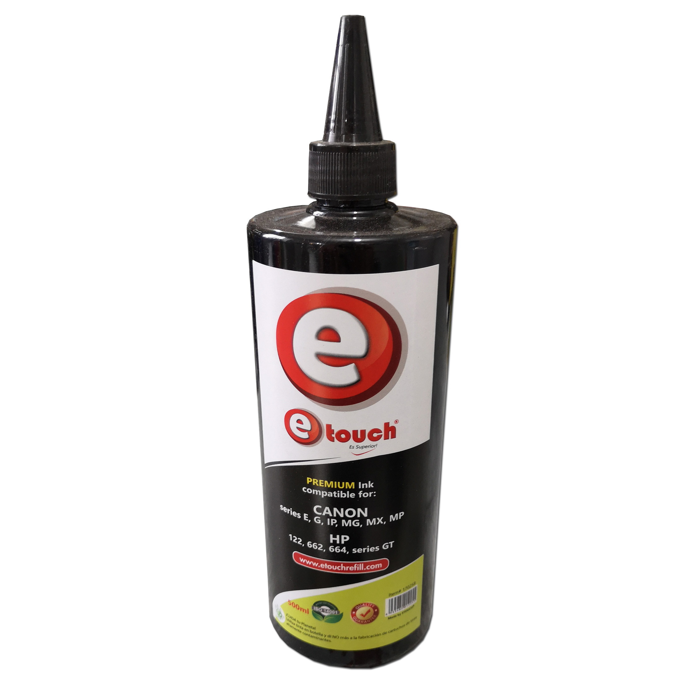 TINTAS ETOUCH®: TINTA 500ML CANON / HP / EPSON NEGRO ETOUCH®